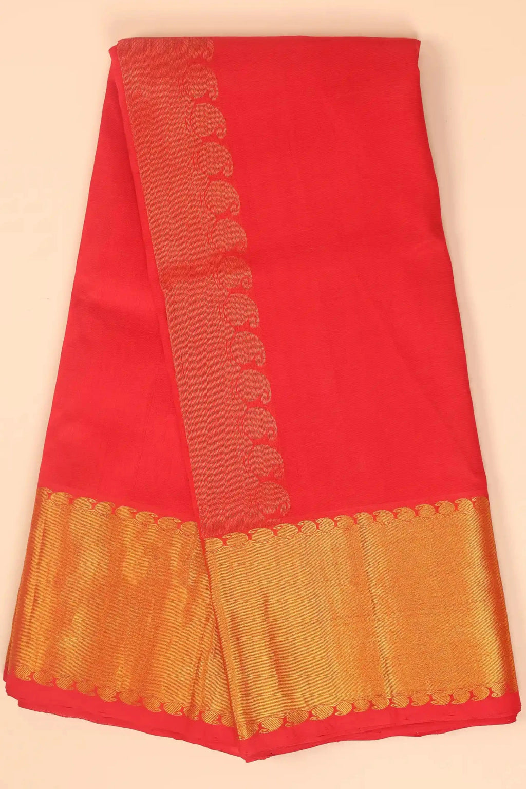 Authentic Red Kanchipuram silk cotton Sarees Online | Madhurya ...