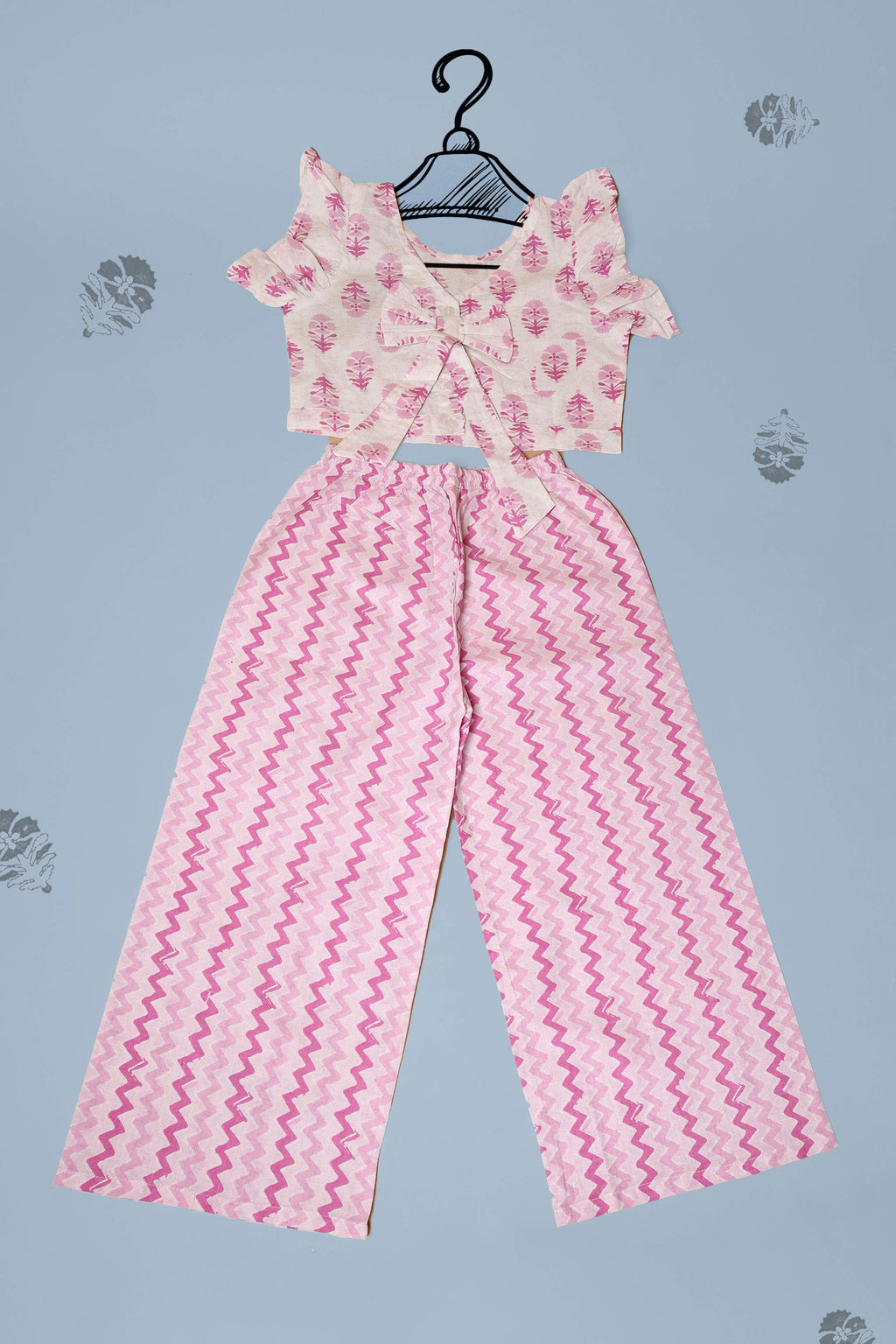 Floral print White Cord Set – madhurya.com